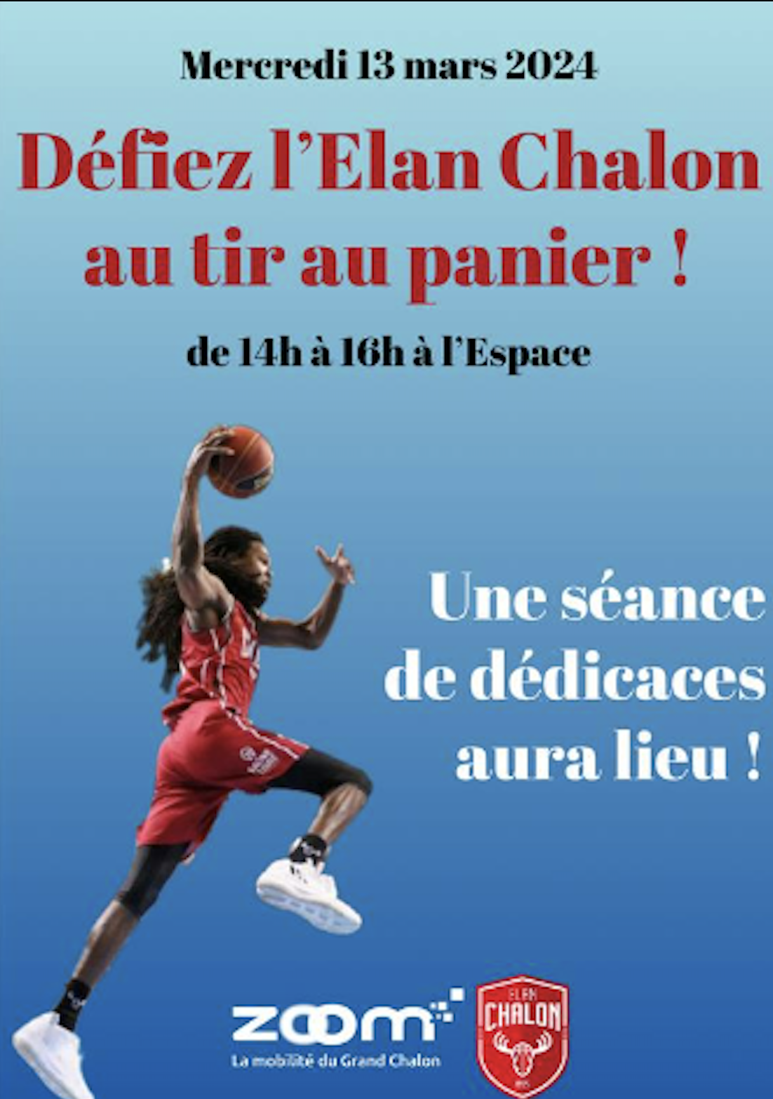 Venez défier l'Elan Chalon au tir au panier à l'Espace Zoom ! - info ...