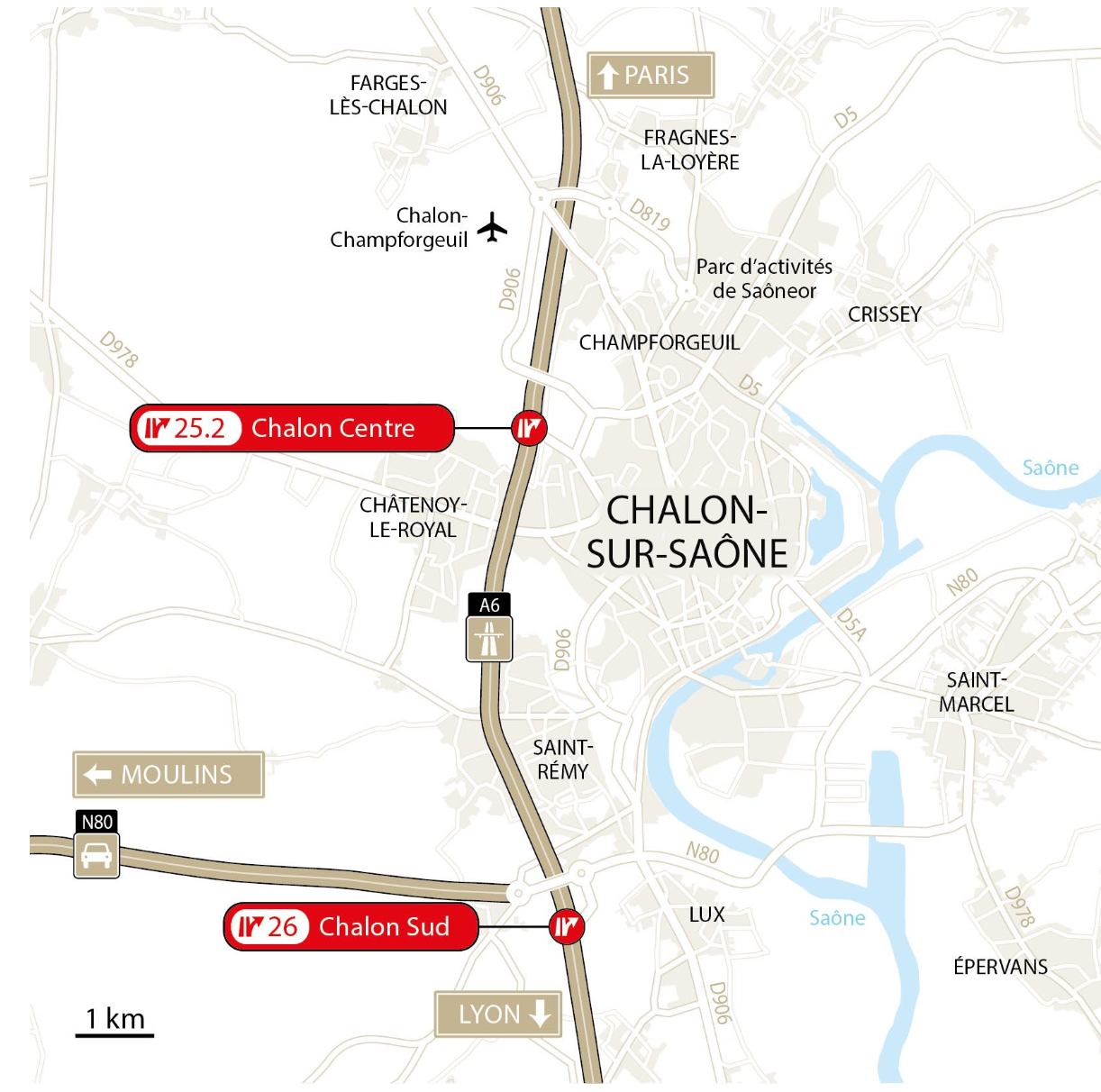 A6 – le diffuseur de Chalon nord devient Chalon centre - info-chalon ...