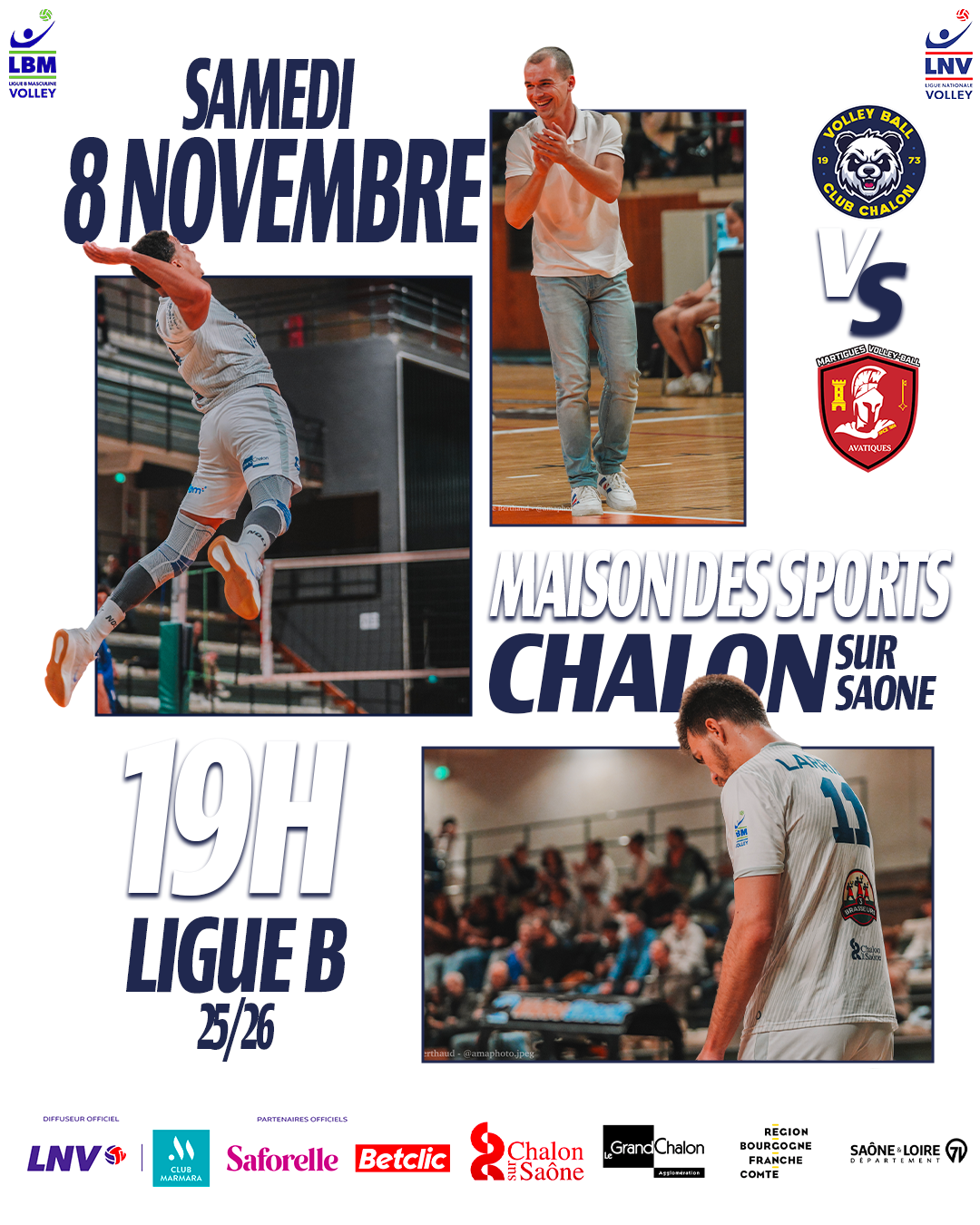 VOLLEY-BALL - Championnat de France Ligue B - Chalon reçoit Martigues ...