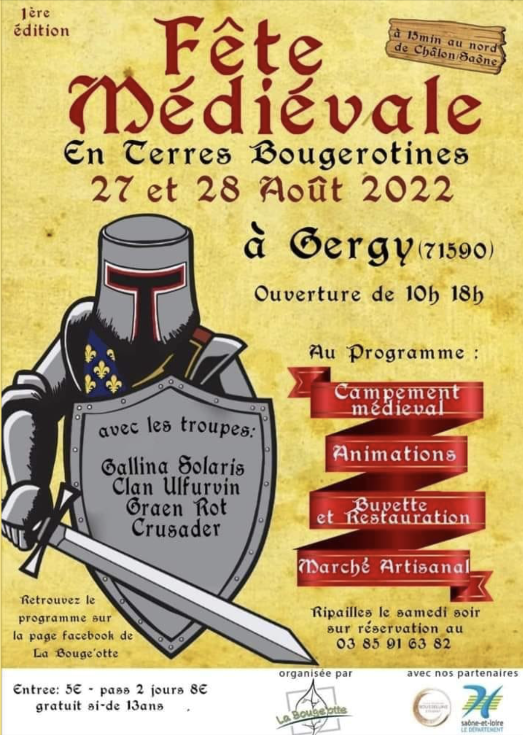 Fête médiévale ce week-end à Gergy - info-chalon.com - Toute l ...