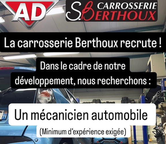 OFFRE D'EMPLOI – Le Garage Berthoux recrute un MÉCANICIEN AUTO - info ...