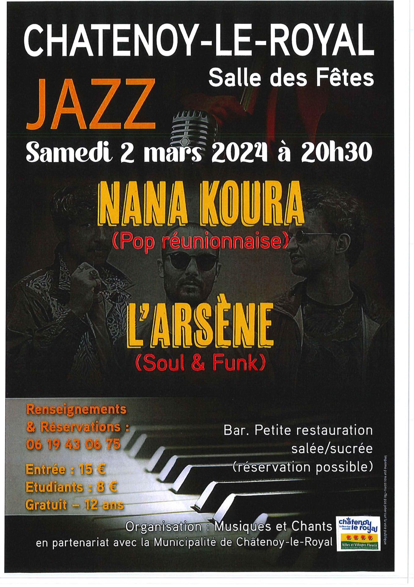 Concert Jazz à la salle de fêtes Maurice Ravel de Châtenoy le Royal ...