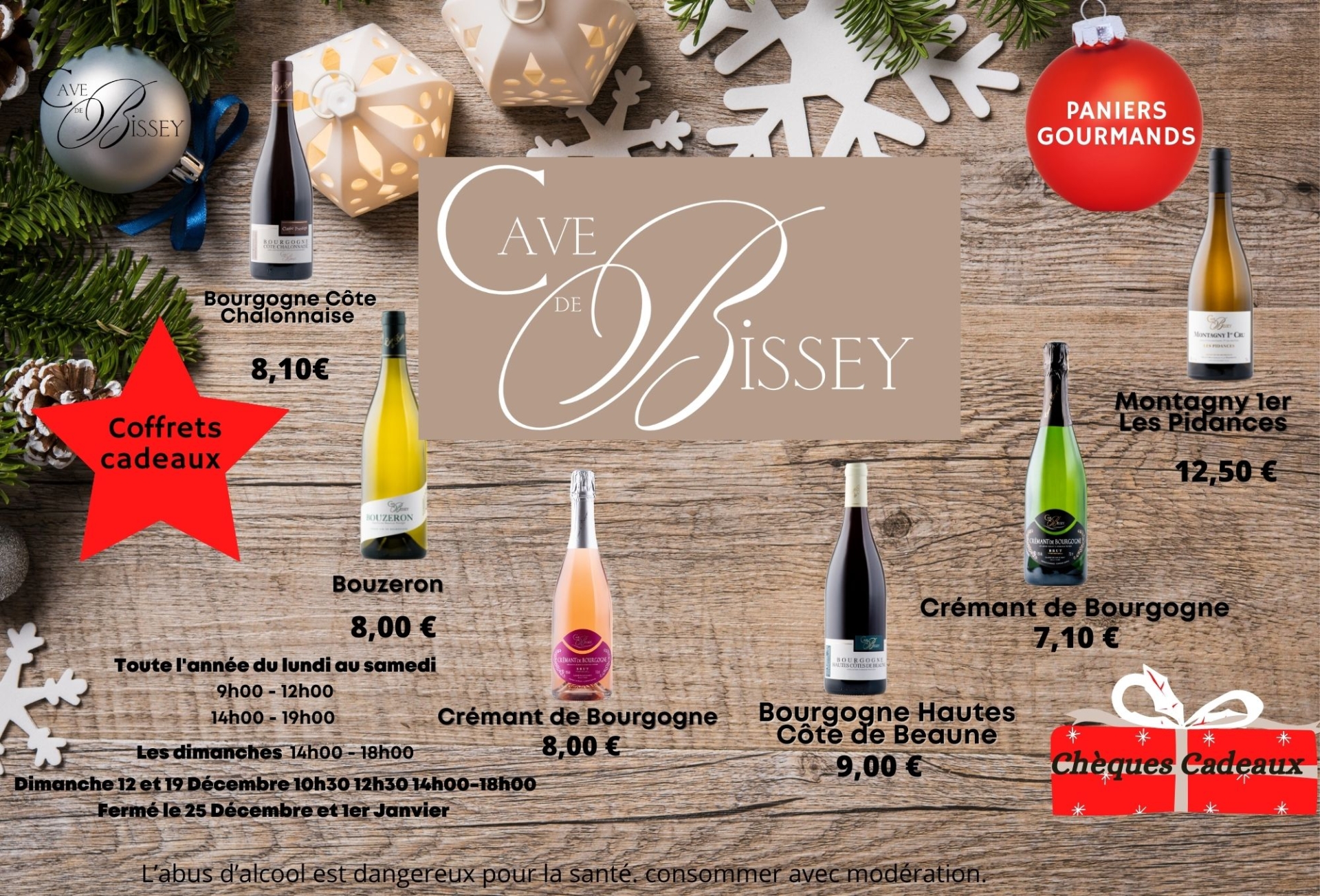 Cave de Bissey : Coffrets, Paniers Gourmands, Chèques Cadeaux pour vos ...