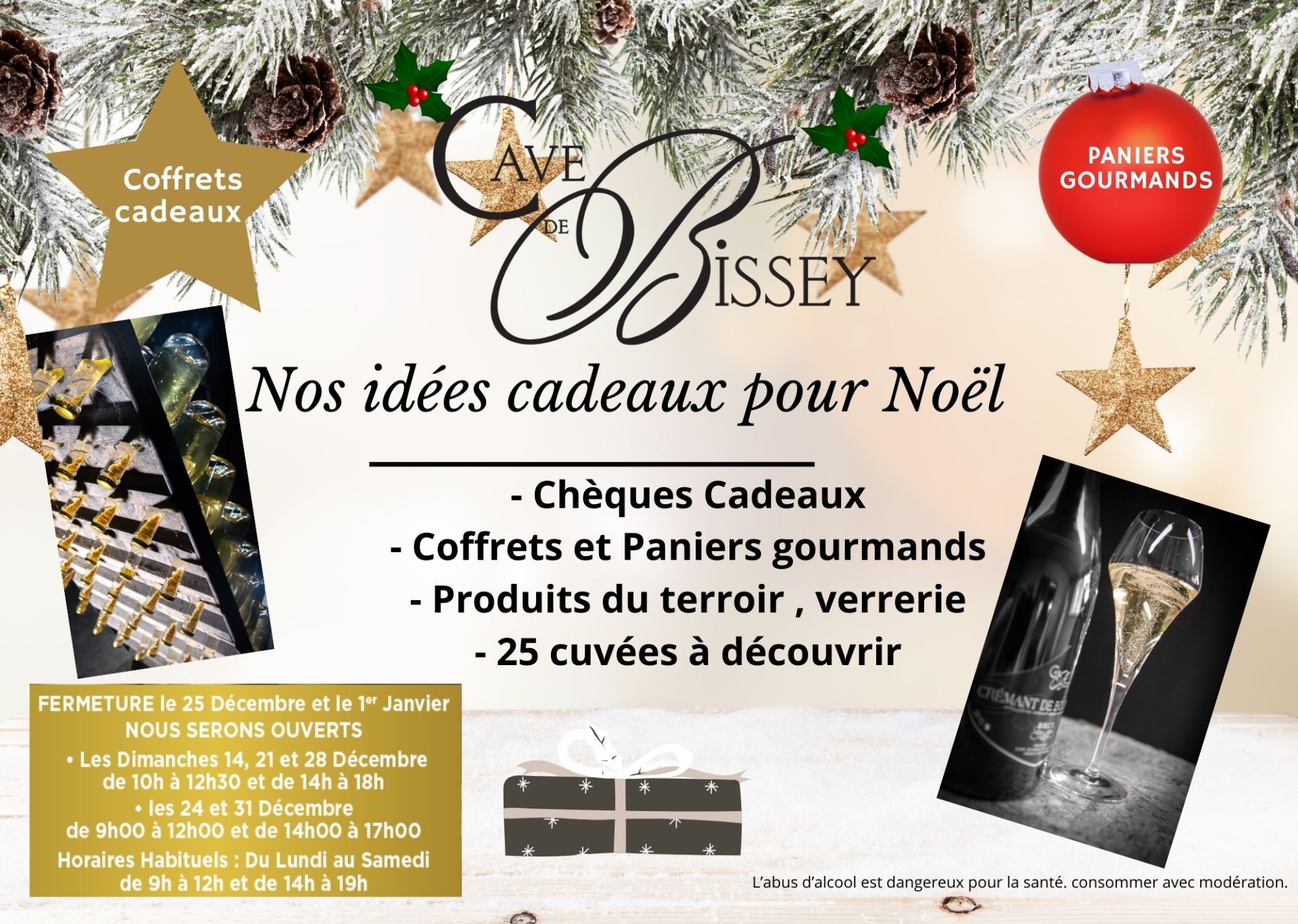 Cave de Bissey : Coffrets, Paniers Gourmands, Chèques Cadeaux, Verrerie ...