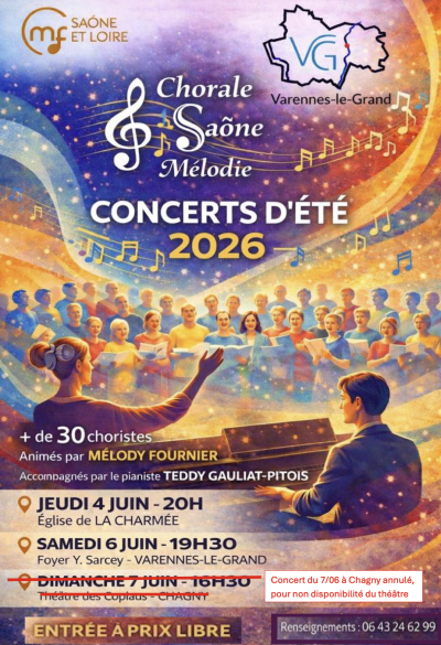 Chorale Saône Mélodie annonce ses concerts d'été - info-chalon.com ...